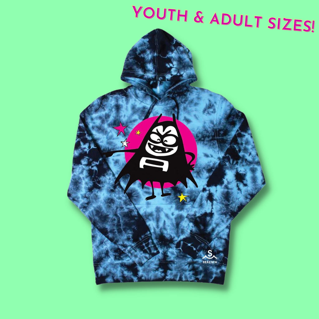 SEAESTA SURF X THE AQUABATS! TIE DYE BAT HOODIE – gloopy Industries